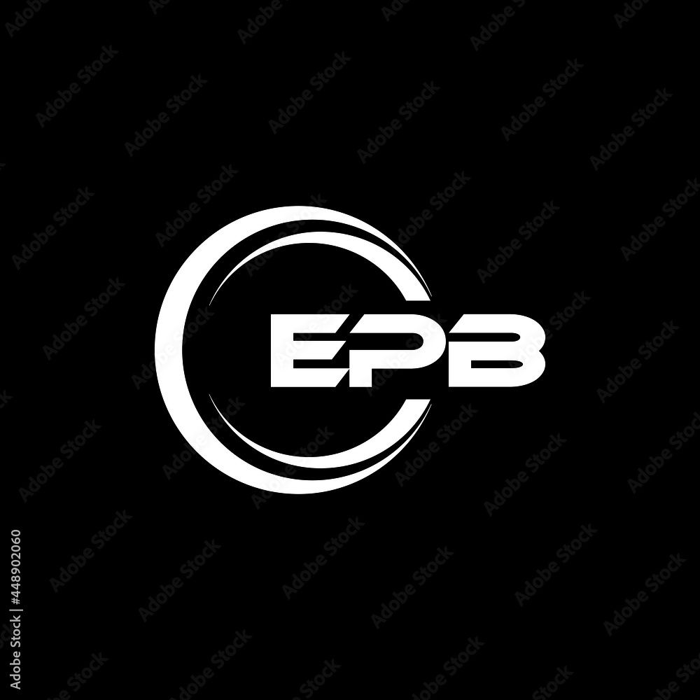EPB letter logo design with white background in illustrator, vector ...