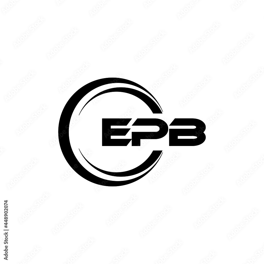 EPB letter logo design with white background in illustrator, vector ...