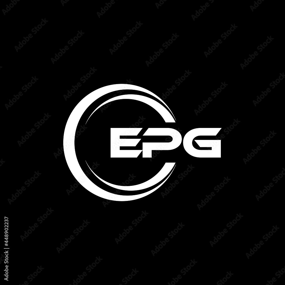 EPG letter logo design with white background in illustrator, vector ...