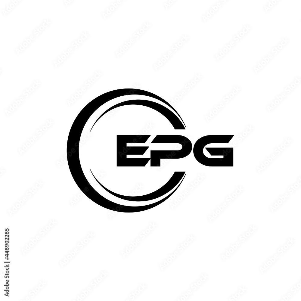 EPG letter logo design with white background in illustrator, vector ...
