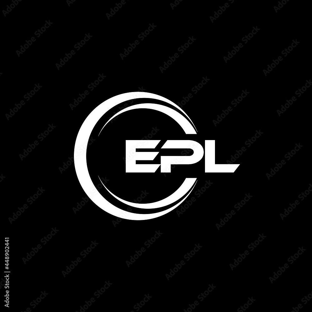 EPL letter logo design with white background in illustrator, vector ...