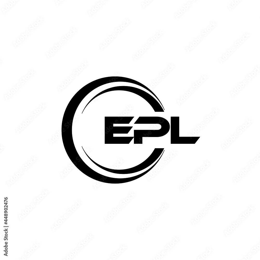EPL letter logo design with white background in illustrator, vector ...