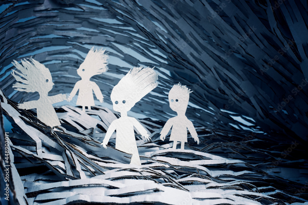 Paper Cut Characters Stock Photo | Adobe Stock