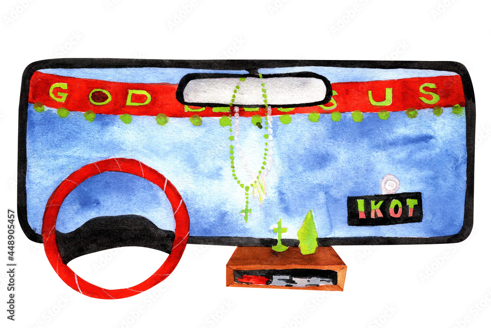 Jeepney altar Stock Illustration | Adobe Stock