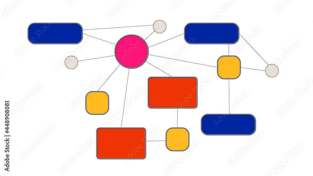 Intricate scheme in four color combinations. White background. Concept ...