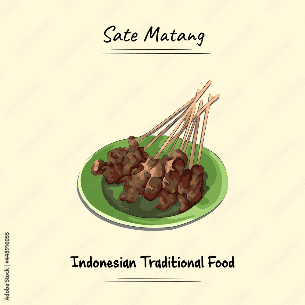 Vecteur Stock Sate Matang Illustration Sketch And Vector Style ...