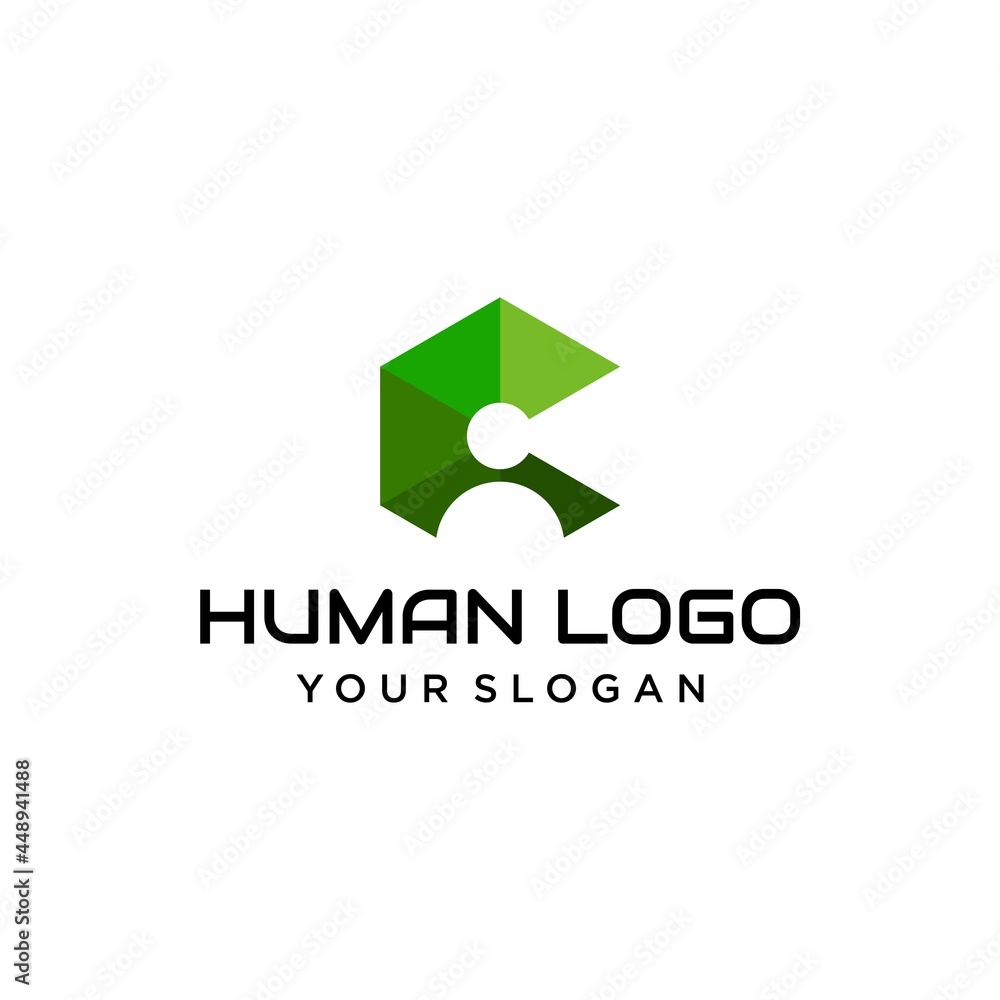 Unique and sophisticated logo about letter C and human symbol in ...