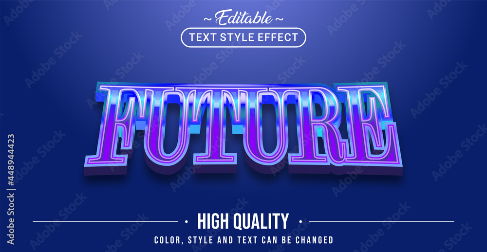 Editable text style effect - Tech Future text style theme. Stock Vector ...