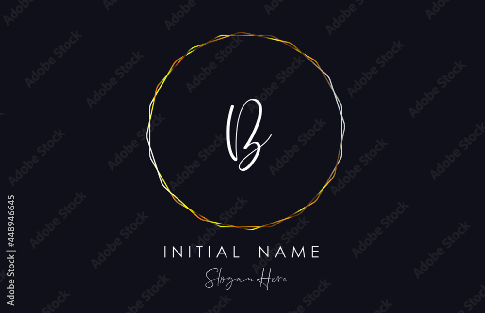 Stylish and Elegant luxurious logo of letter B with golden polygon and ...