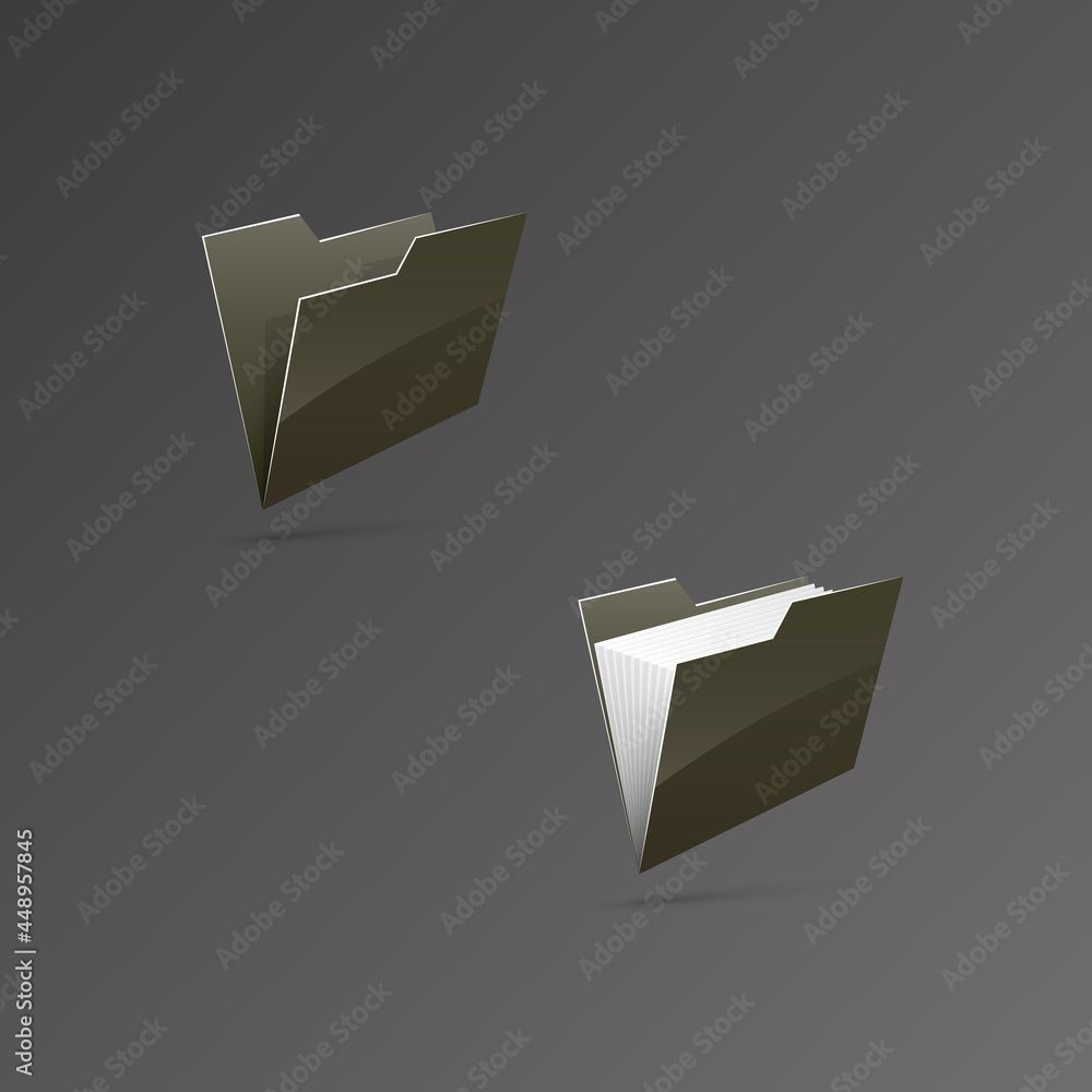 Web Folder icon. The package of File documents. Paper for storage icon ...