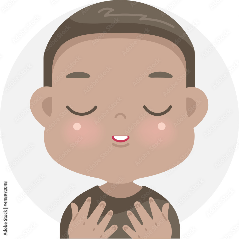 faith boy face positive emotions of african kid. child expressing ...