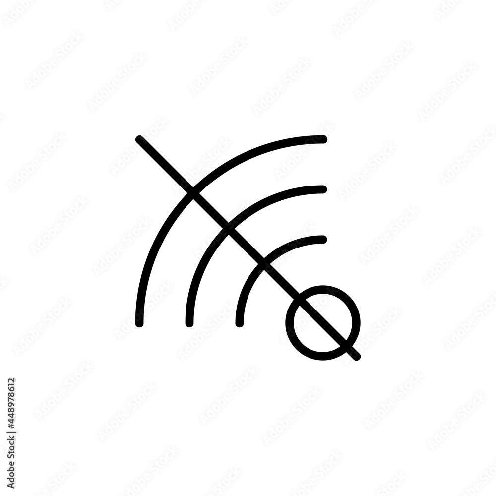 Wifi Disconnected Technology Gadget Vector Logo Monoline Icon Symbol ...