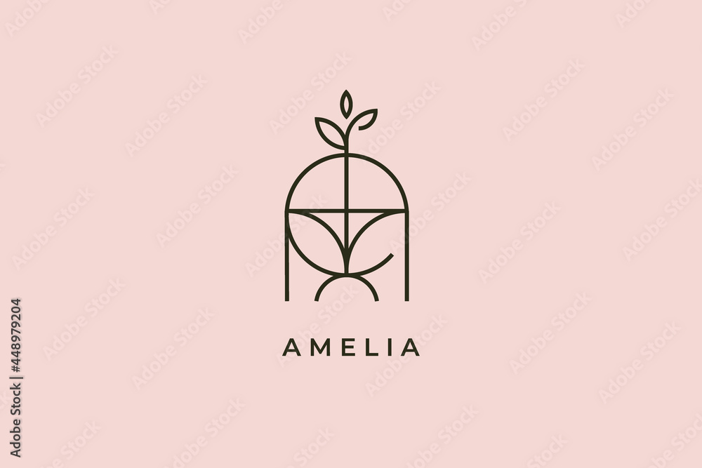 logo name Amelia, usable logo design for private logo, business name ...