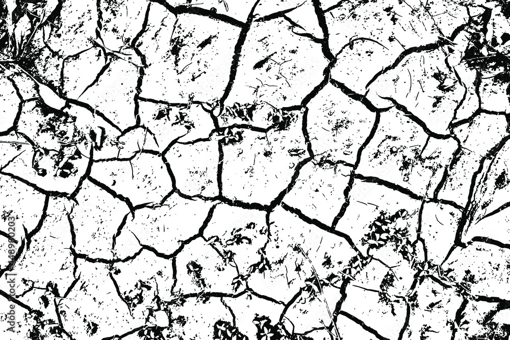 Grunge texture of the rough surface of dry earth. A drought, the earth ...