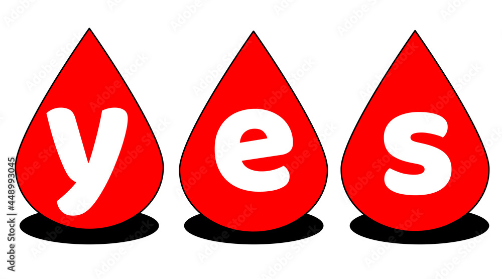 Yes word text,illustration speech bubble on white background. Design ...