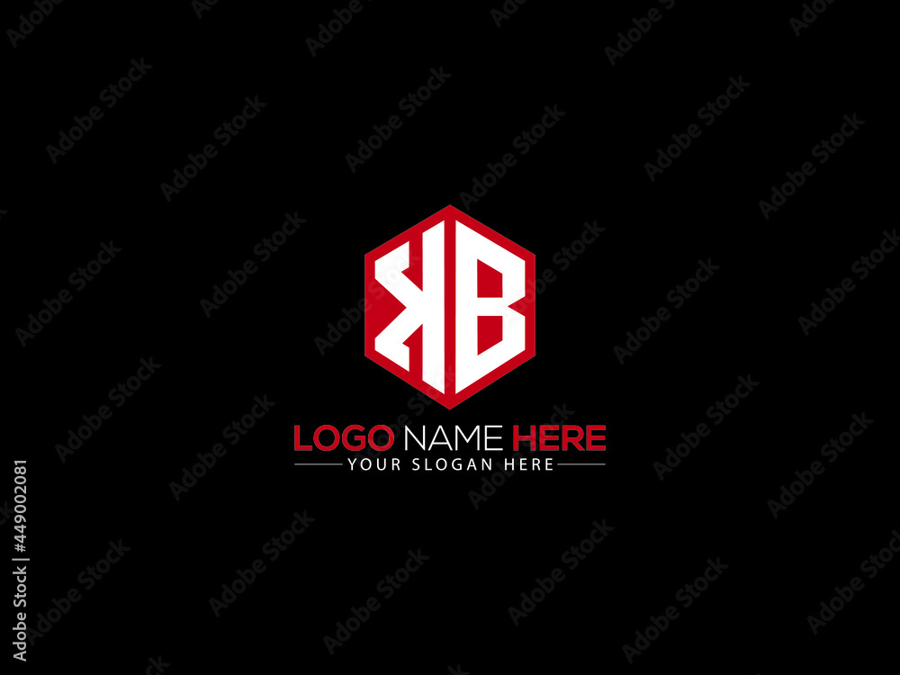 KB Letter Logo, creative kb logo sticker vector for business Stock ...