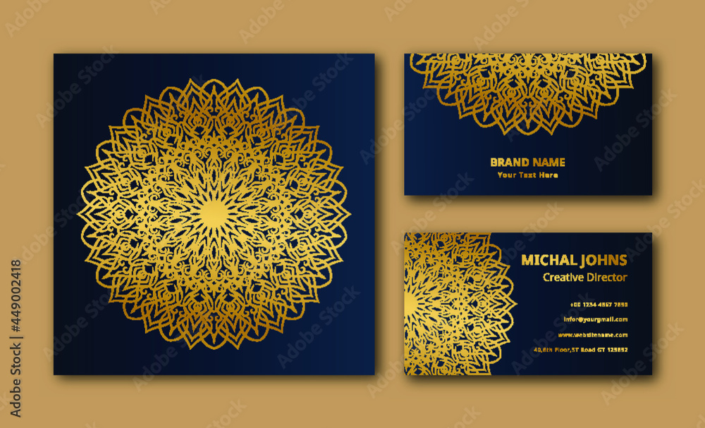 Islamic decoration business card background Vector Stock Vector | Adobe ...