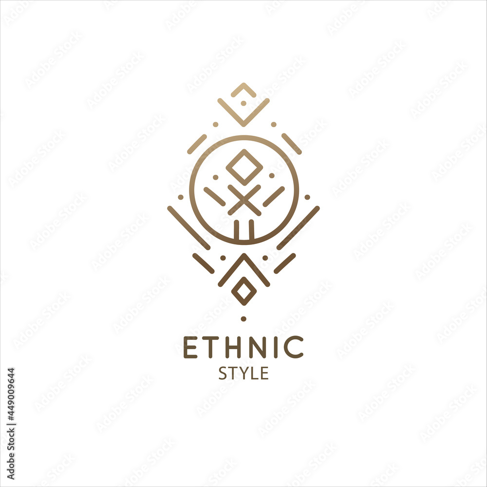 Vector logo of geometric elements template. Squire sacred symbol ...