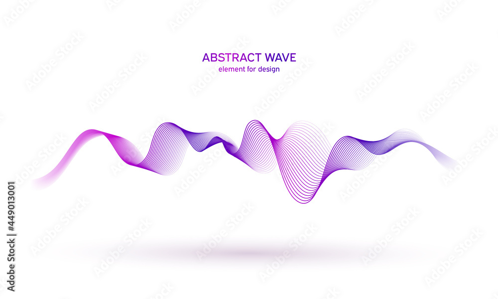 Wave colorful element. Abstract background. Digital technology ...