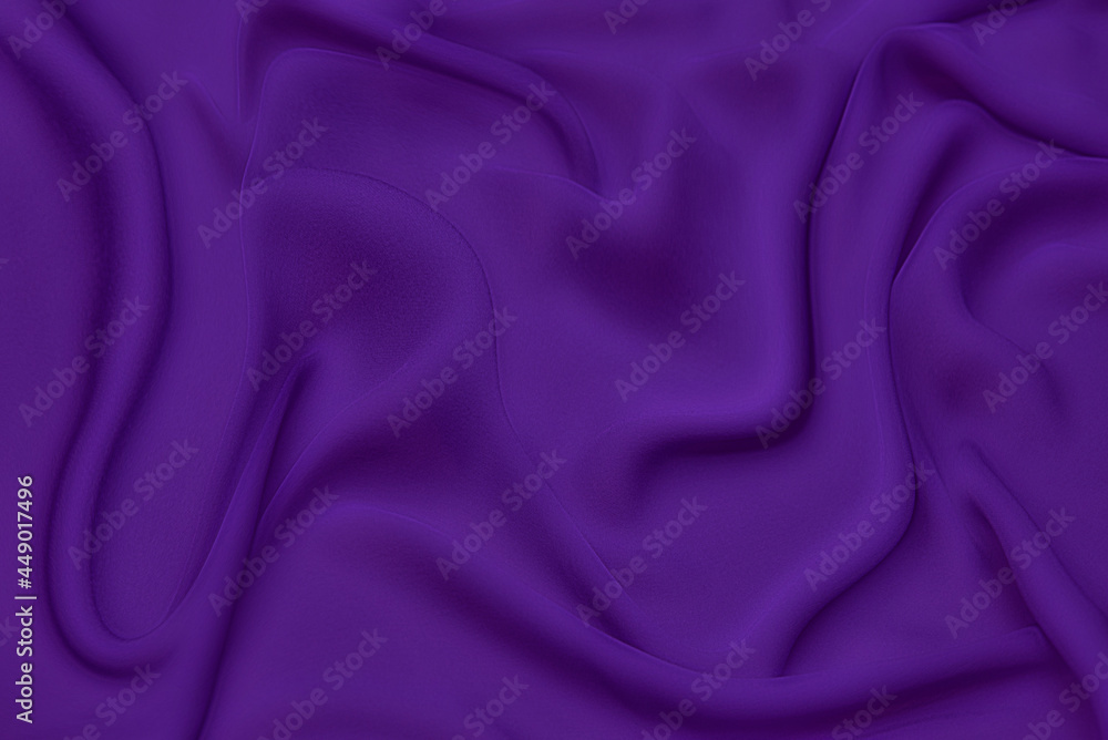 Beautiful elegant wavy violet purple satin silk luxury cloth fabric ...