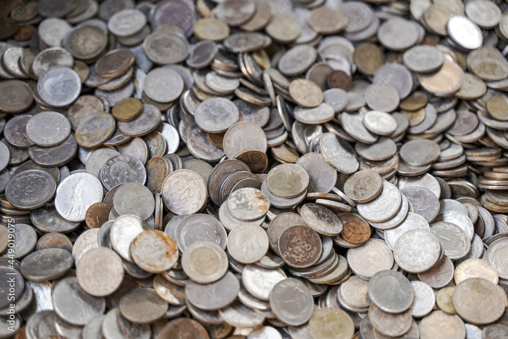 Old ancient coins background. Old ancient coins background. Many old ...