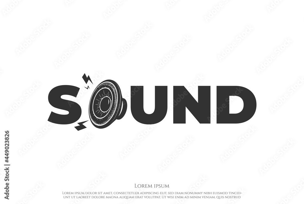 Letter Sound Text Word Font Type Typography with Speaker for Music Day ...