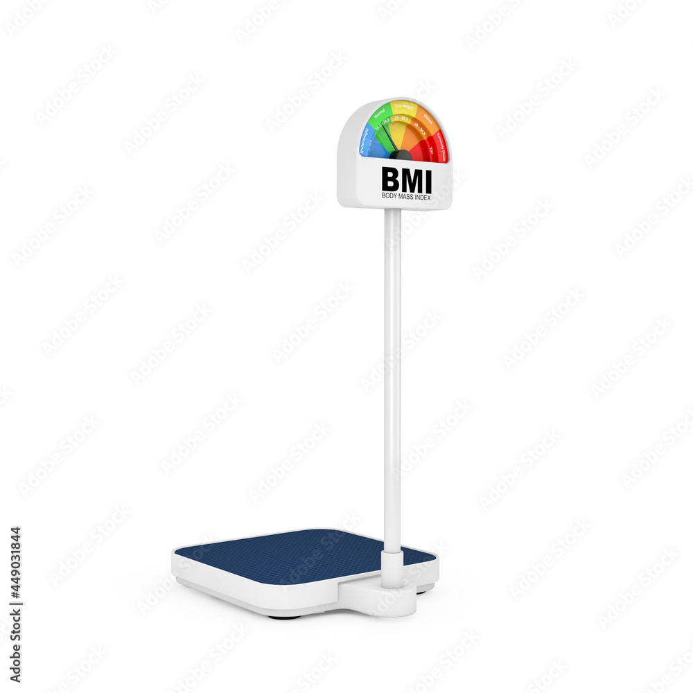 Medical Weight Control Floor Scale with BMI or Body Mass Index Scale ...
