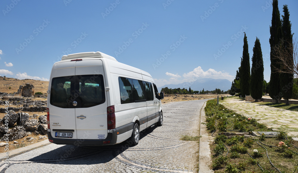 Cappadocia, Turkey 12.07.2021:White intercity bus Volkswagen Crafter on ...