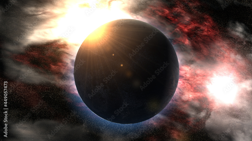 CG 4K Space Animation Spaceships Nebula Planet Animated Stock ...