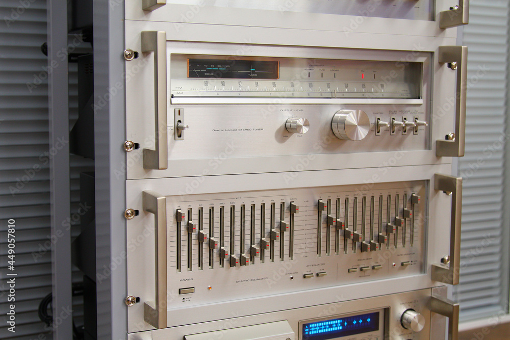 An analog stereo tuner and an analog stereo equalizer installed in a ...