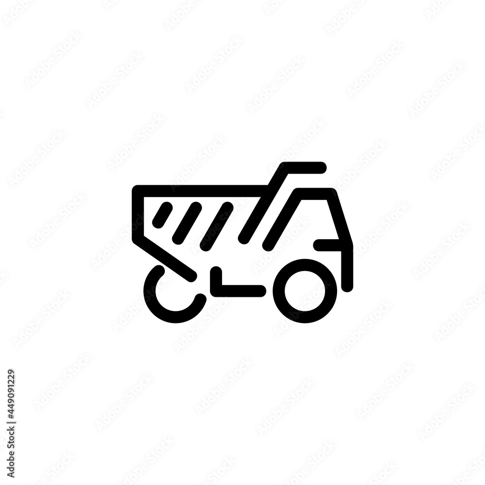Sand Truck Monoline Icon Logo for Graphic Design Stock Vector | Adobe Stock
