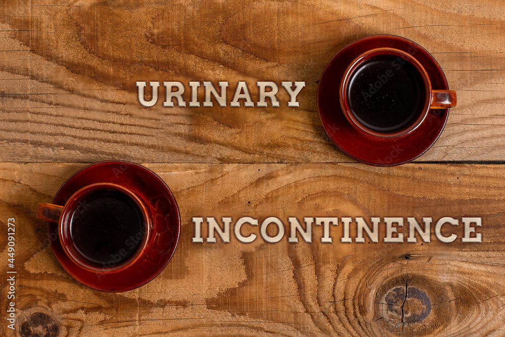 Sign displaying Urinary Incontinence. Word Written on uncontrolled ...