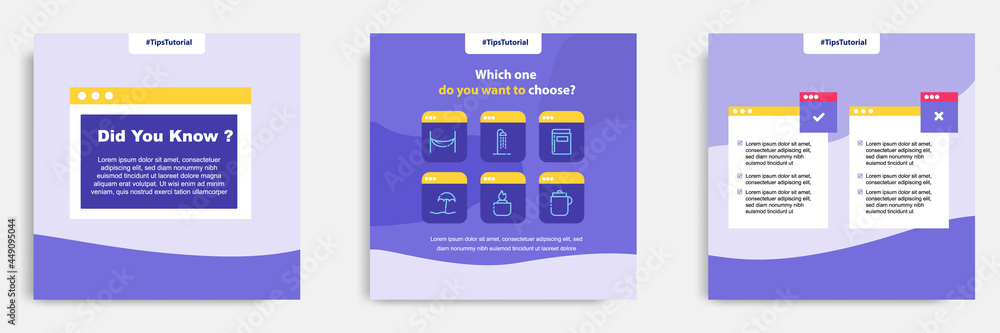 Social media faq, question, answer post banner layout template with ...