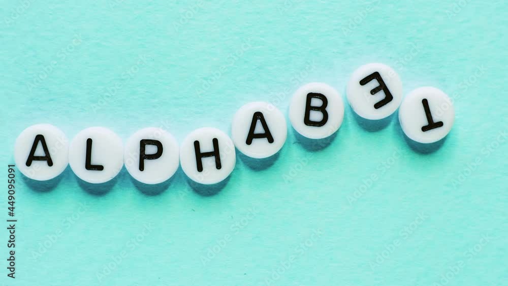 alphabet word abc text education gif cubes letters Stock Video | Adobe ...