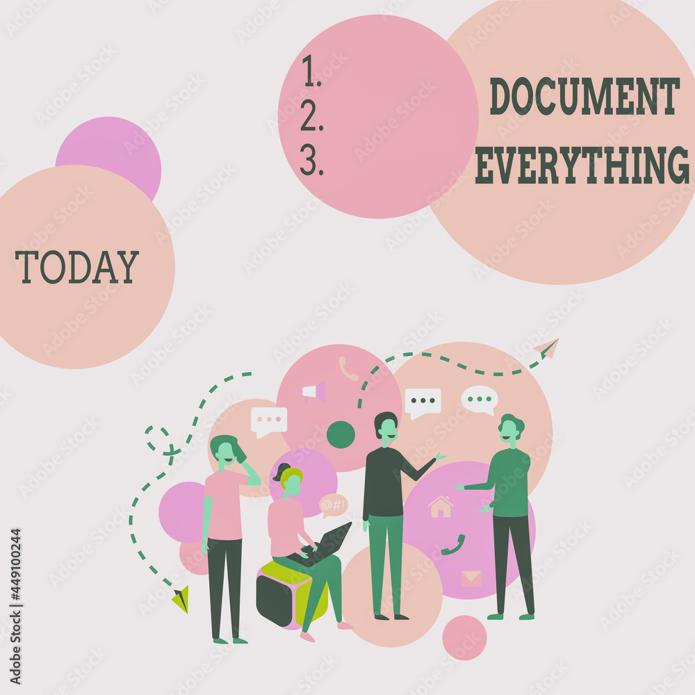 Conceptual display Document Everything. Business showcase computer file ...