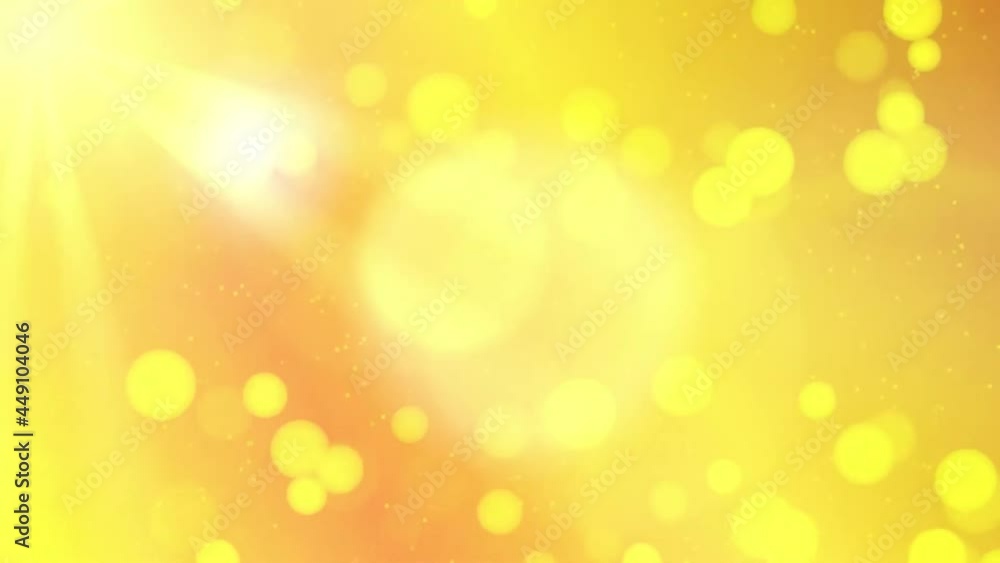 abstract animated gold background with lens flare and particles 2D ...