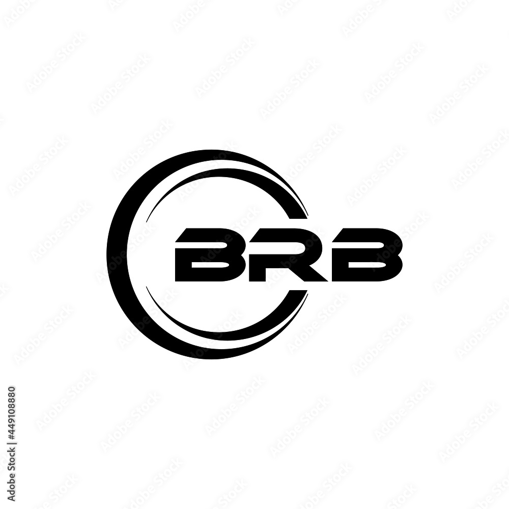 Vettoriale Stock BRB letter logo design with white background in ...