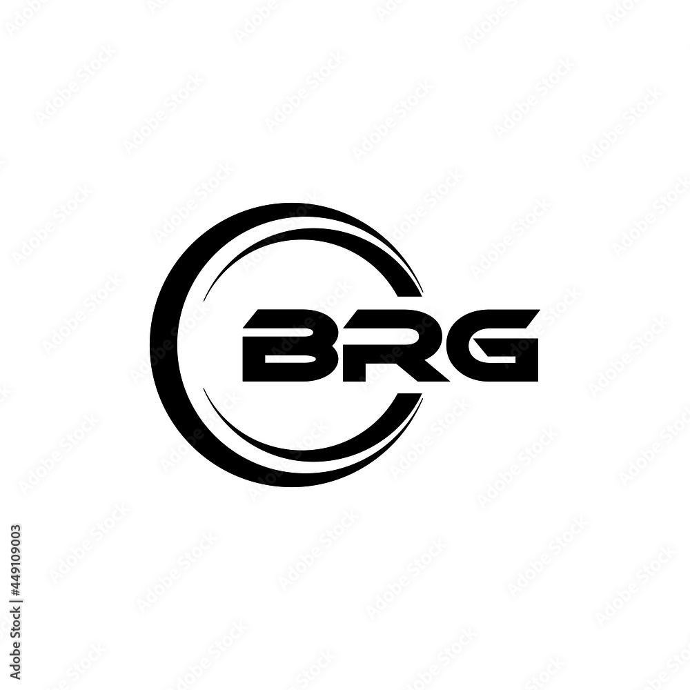 BRG letter logo design with white background in illustrator, vector ...