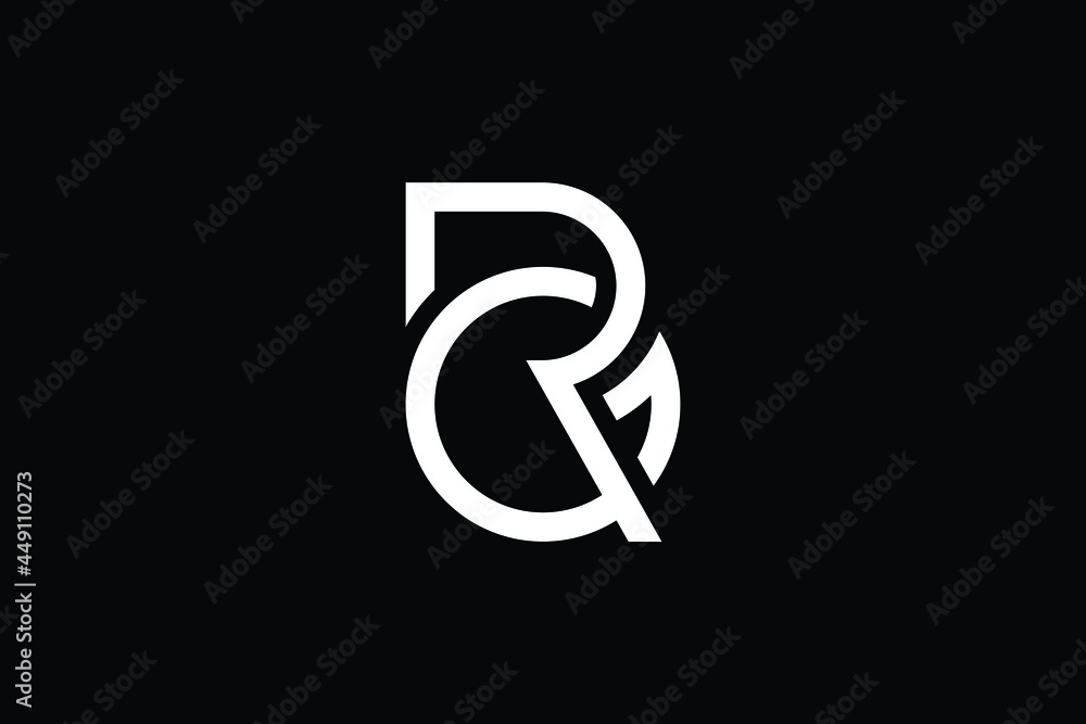 RG logo letter design on luxury background. GR logo monogram initials ...