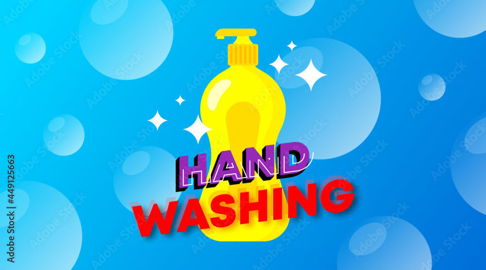 Global handwashing day background illustration vector Stock Vector ...