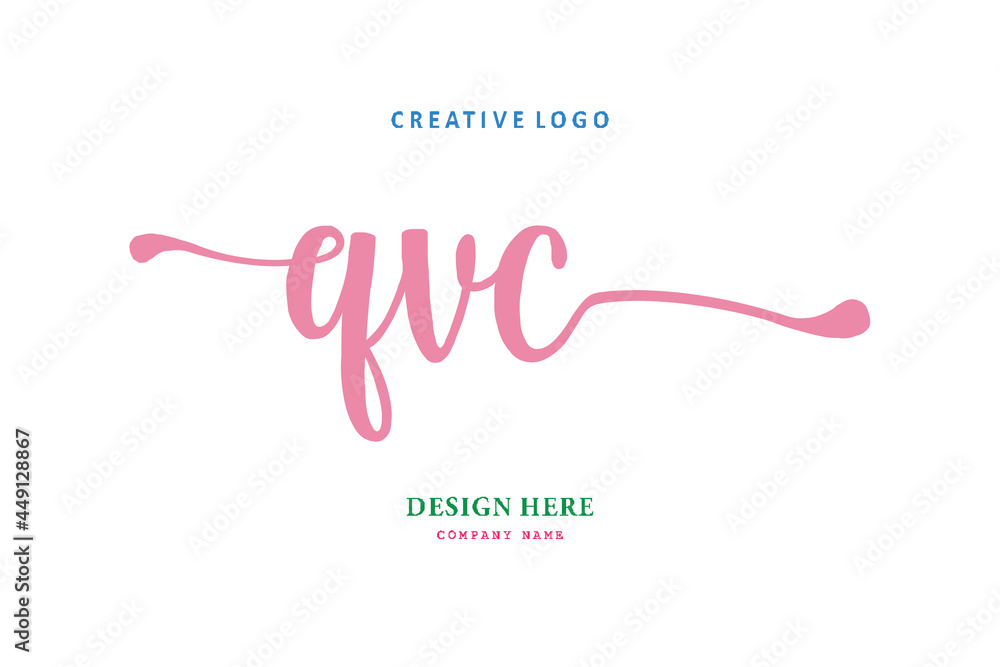 QVC lettering logo is simple, easy to understand and authoritative ...