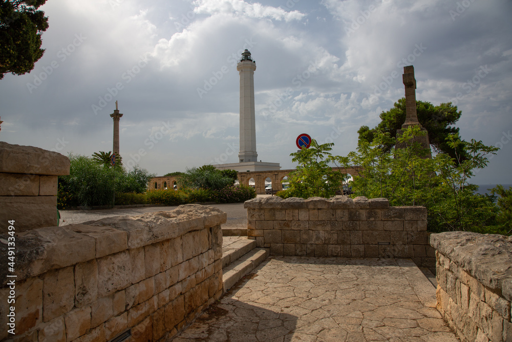 Santa Maria,di Leuca, Apulien, Italien, Leuchtturm,Kirche Stock Photo ...