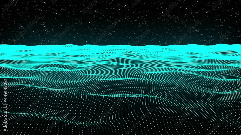 Vidéo Stock Futuristic white particle wave. 4K Abstract white motion ...