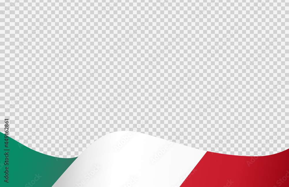 Waving flag of Italy isolated on png or transparent background,Symbol ...