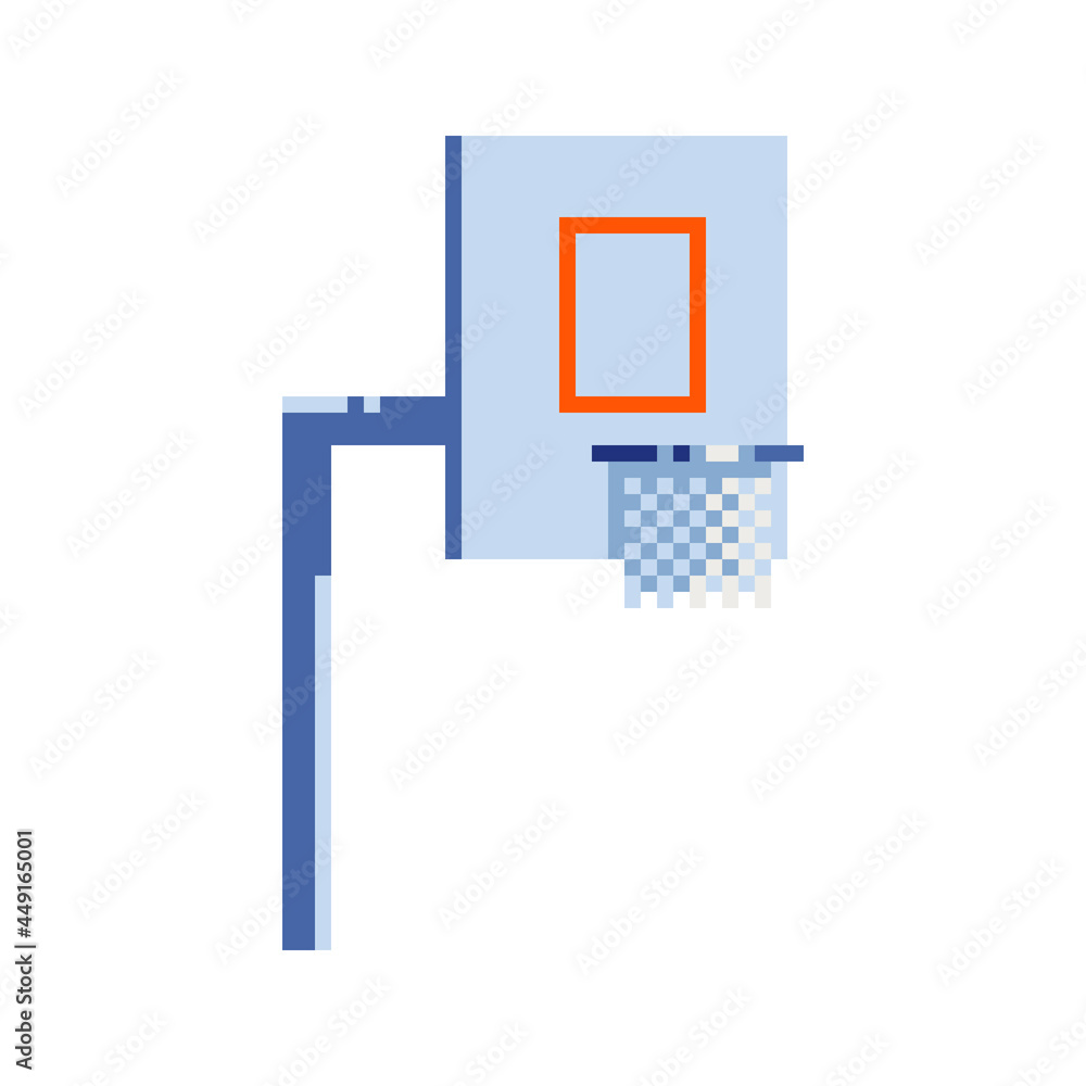 Basketball hoop on the back. Round circle network. Sports basket ...