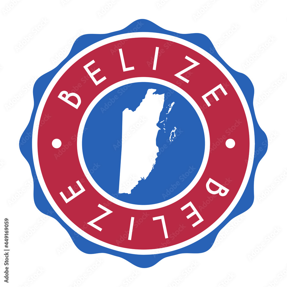 Belize Badge Map Vector Seal Vector Sign. National Symbol Country Stamp ...