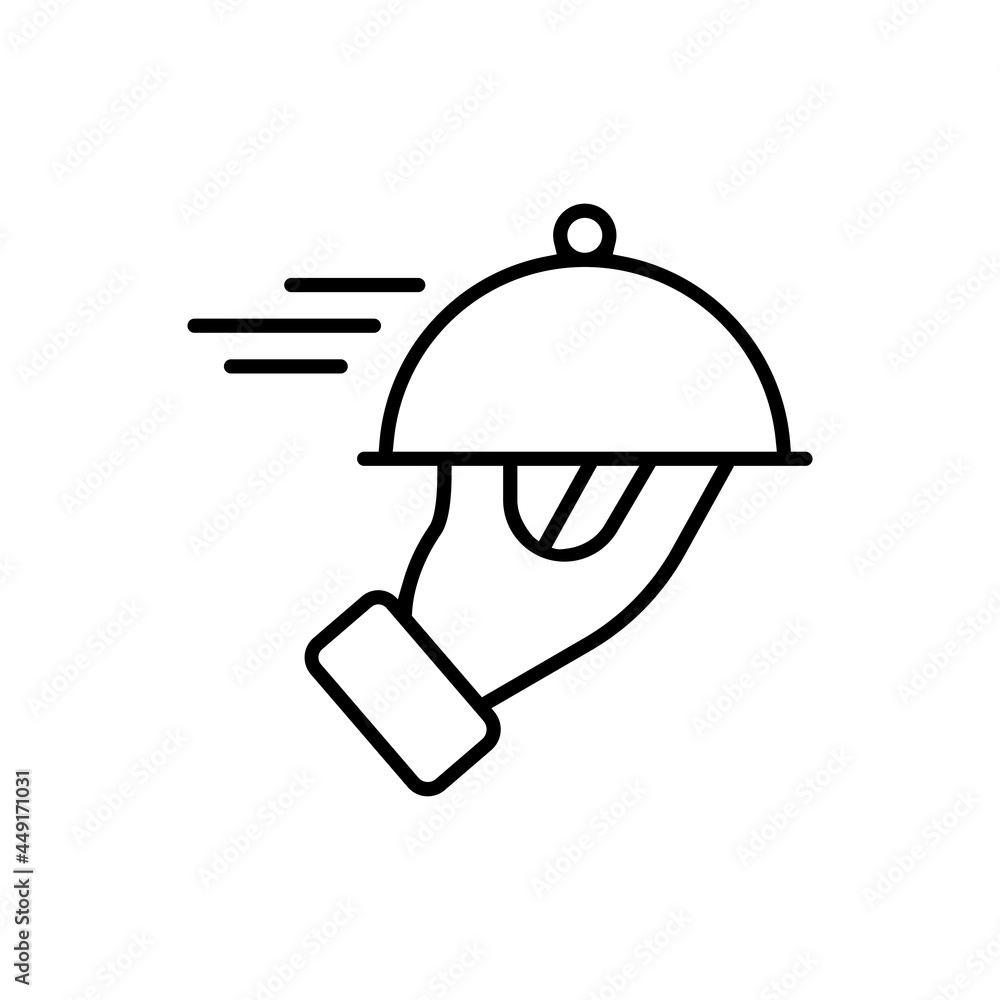 Food delivery icon vector set. Takeaway food illustration sign ...