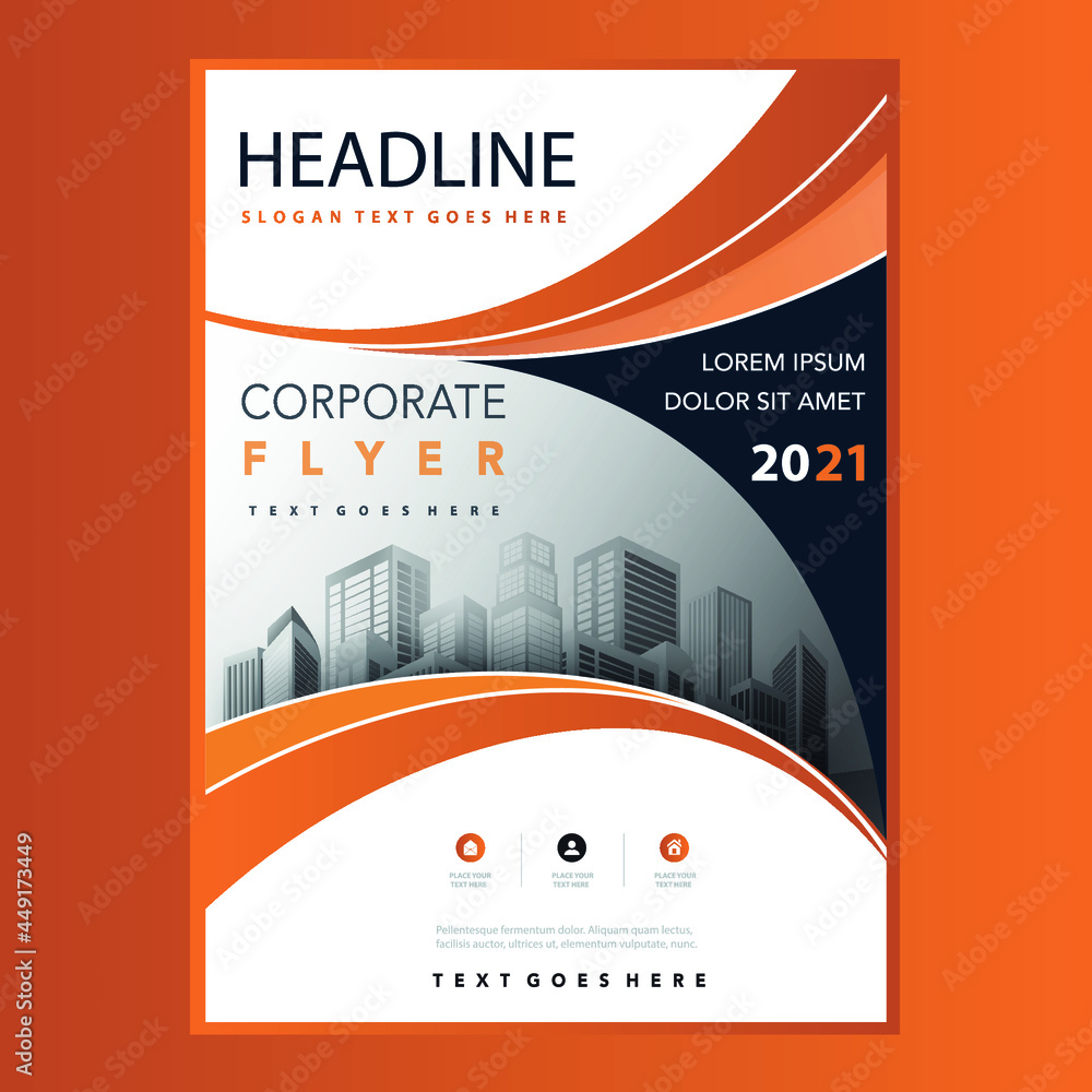 Corporate business annual report cover page design templates Stock ...
