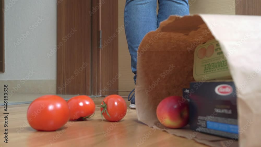 Clumsy person came home from grocery store and accidentally dropped ...