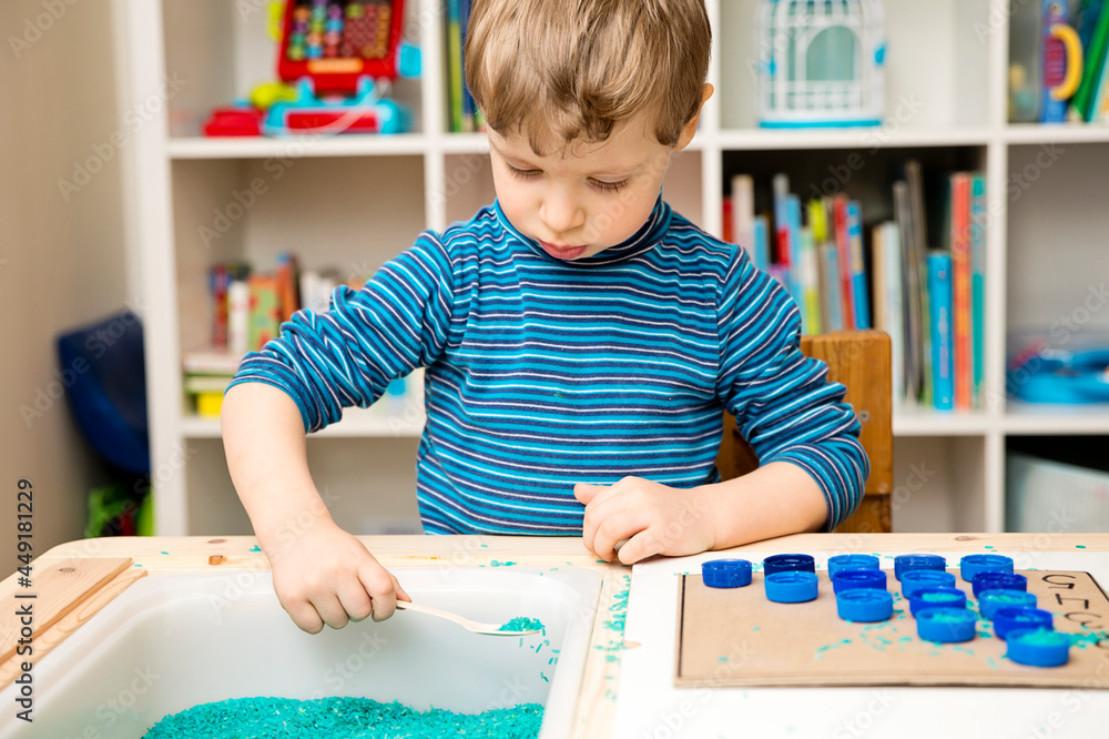 School at home. DIY calculator. learning to count. plastic bottle caps ...
